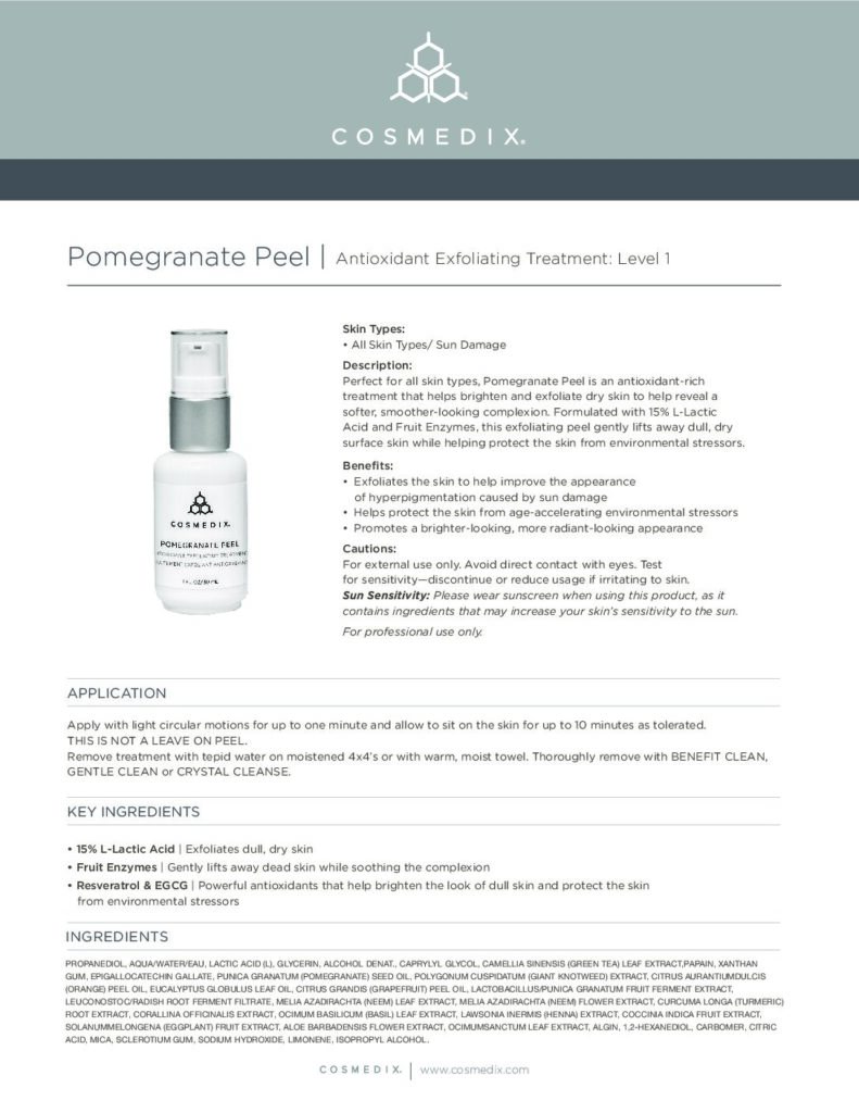 Peels - Cosmedix B2B Education Portal